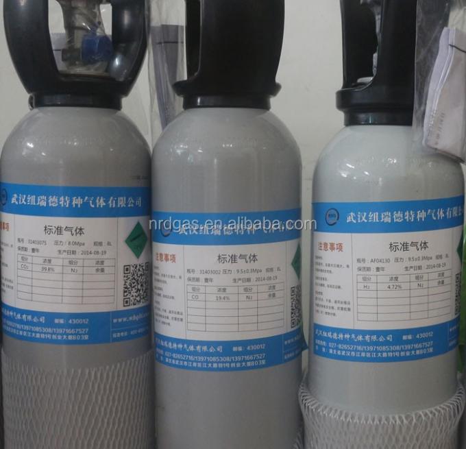 calibration gas 5% O2 in N2 Gas: C10 cylinder valve